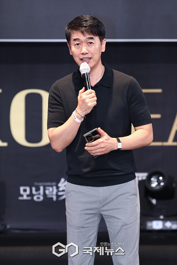 [GJ포토] 축사를 하고 있는 WSTMS 장기주 대표(2023 WBFF KOREA)
