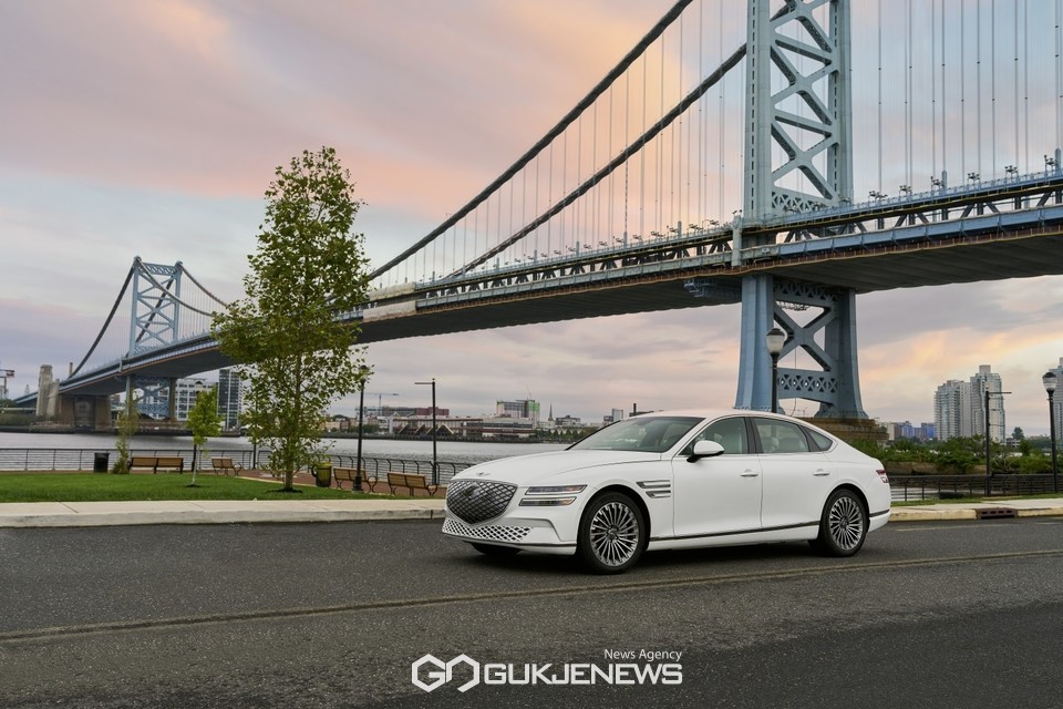 제네시스 G80-G80 전기차, 美 IIHS 충돌평가서 최고 등급에 선정
