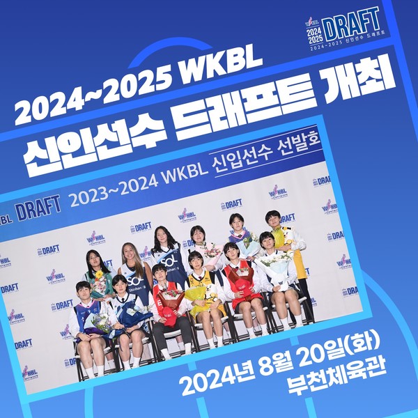 2024-2025 WKBL 신인선수 드래프트 8월 20일 개최
